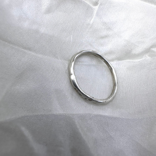 Cave Organic Thin Silver Ring • Ada Gallery • Contemporary Handcrafted ...